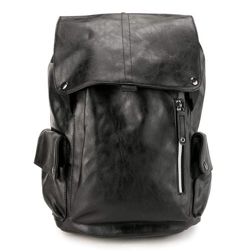 Promo Urban State - Pu Pocket Flap Large Backpack - Black Cicil 0% 3x ...