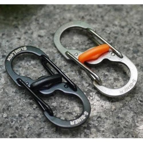 Jual Carabiner S Biner Metal Stainless Steel Mini Karabiner Slide Lock ...