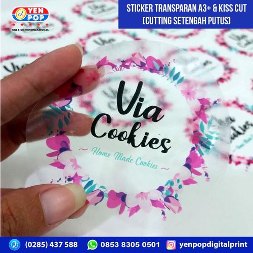 Jual Cetak Sticker Transparan A3+ & Kiss Cut (Cutting Setengah Putus ...