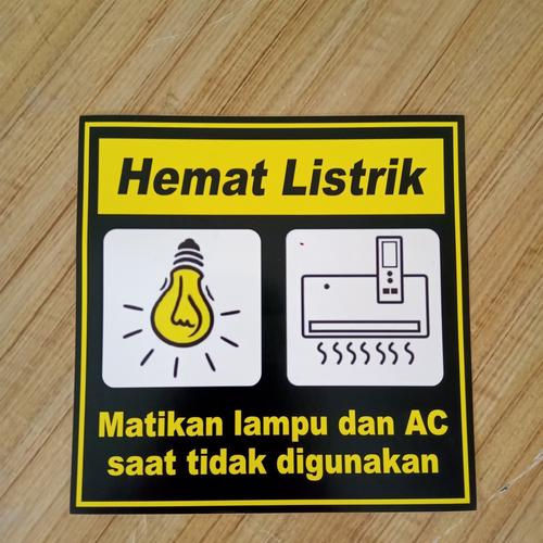 Jual STIKER K3 RAMBU SAFETY HEMAT LISTRIK UK 15X15CM RAMBU K3 - Jakarta ...