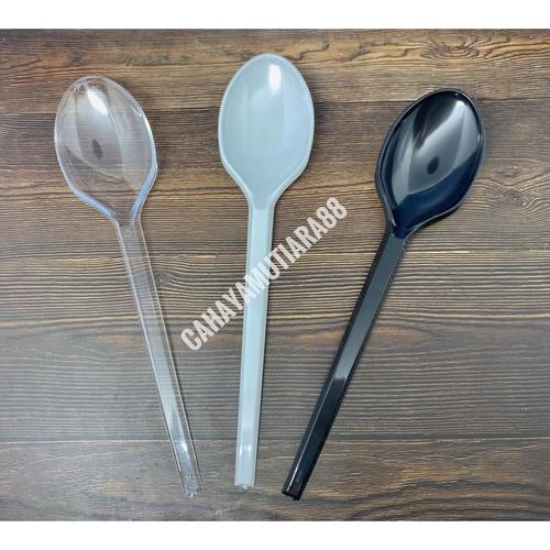 Jual Sendok Makan Plastik Bening/ Hitam/ Putih Susu - Bening - Jakarta ...