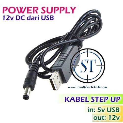 Jual USB Cable Power Supply Boost Line 5V To 12v Step Up Converter ...