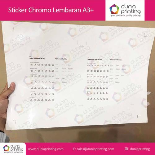 Jual Cetak Stiker Chromo Lembaran A3+ & Laminating Doff /Glossy ...