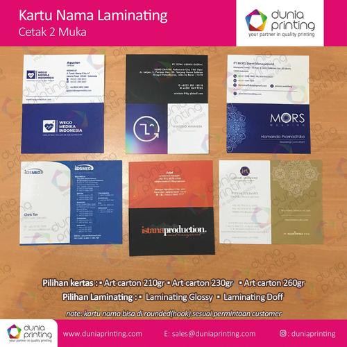 Jual 2 sisi Kartu Nama Laminating - Name Card Laminating - Jakarta ...