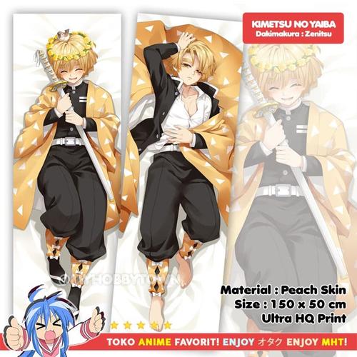 Jual Sarung Bantal Anime Dakimakura Kimetsu no Yaiba : Zenitsu Agatsuma ...