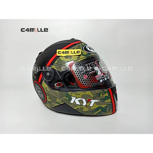 Jual HELM KYT X ROCKET #3 BLACK DOFF GREEN RED FLUO FULL FACE XROCKET ...