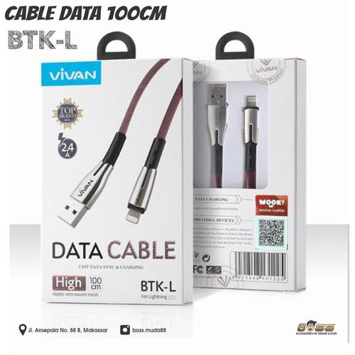 Jual VIVAN BTK-L LIGHTNING KABEL DATA IPHONE 2.4A 100CM ORIGINAL ...