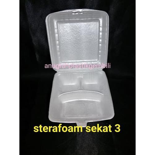 Jual Sterafoam nasi Sekat 3 foam kotak nasi sekat - Kota Surabaya ...