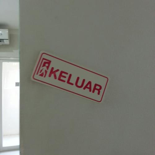 Jual sign tanda nama tulisan keluar exit tangga darurat - Kota Surabaya ...