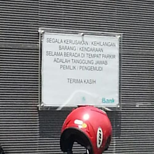Jual sign tanda tulisan parkir kendaraan motor mobil keamanan - Kota ...