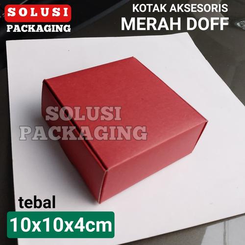 Jual KOTAK MERAH 10x10x4/TEMPAT SOUVENIR/KOTAK AKSESORIS BOX/BUNGKUS ...