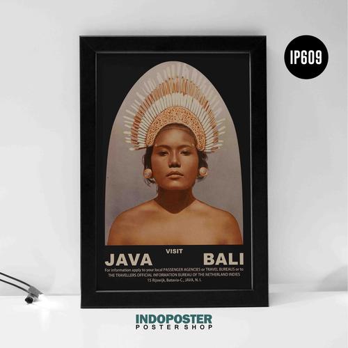 Jual IP609 Poster Retro Jadul Hiasan Dinding Travel Visit Java Bali ...