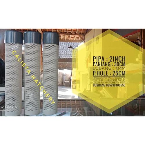 Jual Pipa Saringan Kolam Paralon 2 Inch Panjang 30Cm Lubang 3Mm + Tutup ...