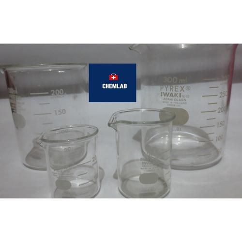 Jual Beaker Glass Iwaki 200 ml low form/Gelas Kimia Iwaki 200 ml - Kota ...
