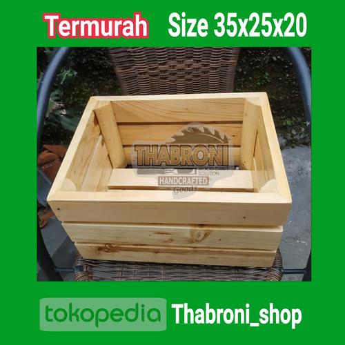Jual WOODEN CRATE WOOD BOX PETI KAYU KOTAK KAYU DEKORASI RUSTIC STORAGE ...