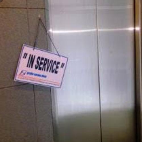 Jual sign tempel/gantung tanda tulisan rusak in service lift servis ...