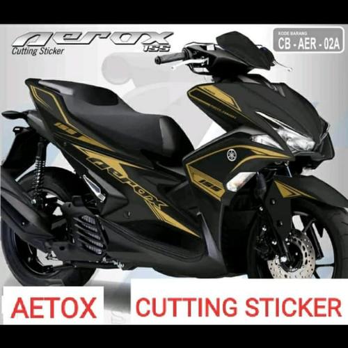 Jual STRIPING CUTTING STICKER AEROX Motor Bkack-Sticker Gold - Kota ...