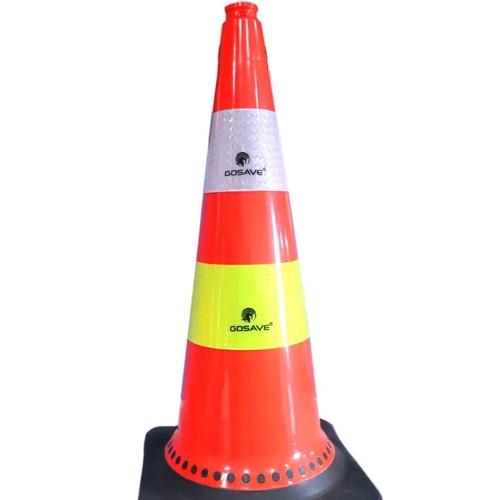 Jual Traffic cone kerucut pembatas jalan rubber karet alas hitam gosave - Kota Surabaya ...