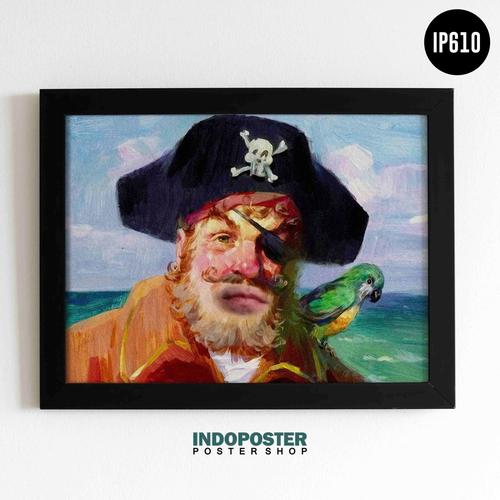 Jual IP610 Poster Hiasan Lukisan Repro Sponge Bob Captain Painting ...
