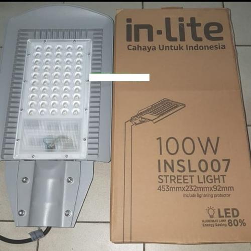Jual Lampu LED PJU Street Light Jalan INLITE IP65 100W INSL007 Putih ...