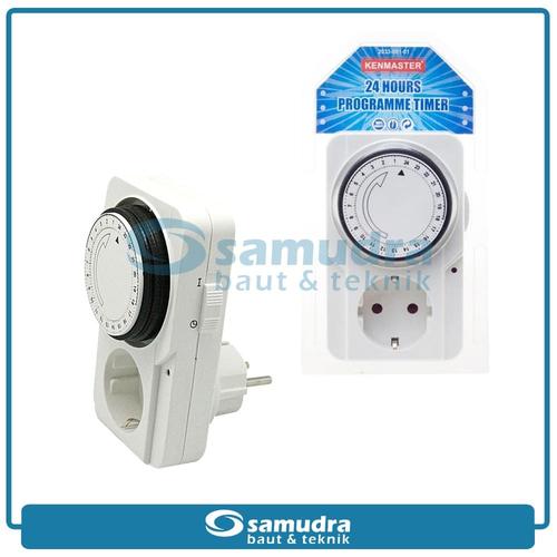 Jual KENMASTER Stop Kontak Timer 24 Jam Manual Colokan Listrik Analog ...