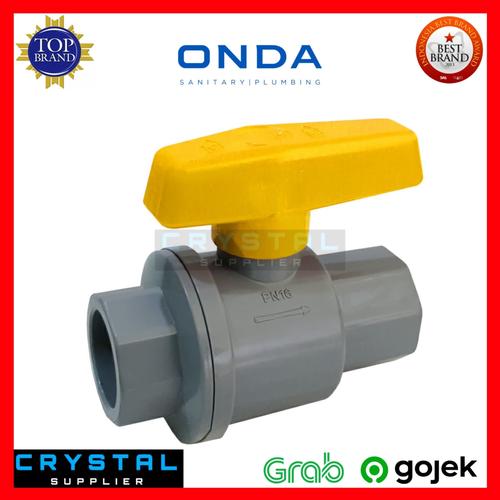 Jual STOP KRAN ONDA PVCBV 1" inch PVC Polos / Ball Valve / Keran Air ...