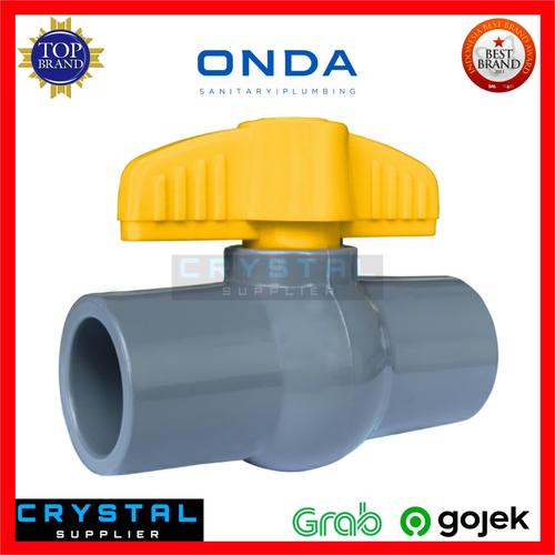 Jual STOP KRAN ONDA PVBG 1/2" inch PVC Polos / Ball Valve / Keran Air ½" - Kota Semarang ...