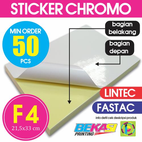 Jual Kertas Sticker Chromo Polos / Label Stiker Glossy Ukuran F4 - FPL ...