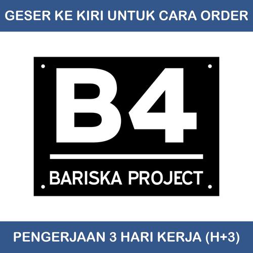 Jual Nomor Rumah Acrylic / Akrilik Landscape 20x15 - Back Coklat, Text Putih - Kota Tangerang ...