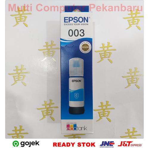 Jual Tinta Epson 003 Cyan Original - Tinta 003 Epson Biru Ori - L1110 ...