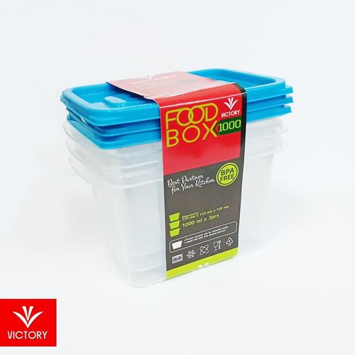 Jual Kotak Makan Plastik VICTORY Food Box 1000ml - Hijau, 1000 ML - Kab ...