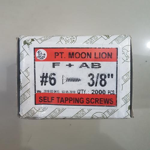 Jual (2000 PCS) #6 x 1 cm MOON LION Taping Screw Sekrup Skrup Kayu / 1 ...