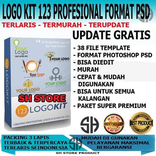 Promo Paket Template Desain 123 Logo Kit Terkini Siap Edit Design Format PSD - Kota Bekasi - sh ...