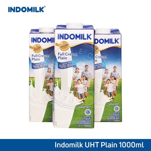 Jual UHT INDOMILK MILK PLAIN 1L / SUSU UHT INDOMILK FULL CREAM PLAIN 1 ...