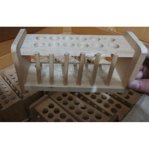 Jual Rak kayu tabung reaksi rak tabung reaksi 12 lubang - Kota Bandung ...