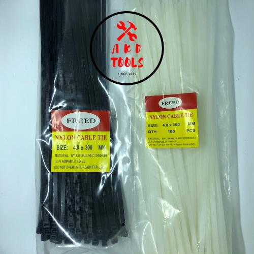 Jual Kabel Tis Ties / Cable Tie TEBAL 4.8 x 300mm(30cm) Putih / Hitam ...