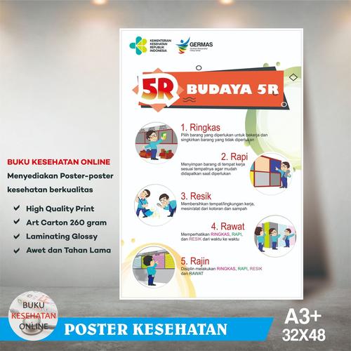 Jual Poster Kesehatan BUDAYA 5R (2) - LAMINATING GLOSSY - Kab. Bogor ...