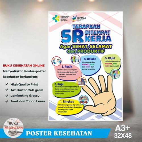 Jual Poster Kesehatan TERAPKAN 5R DITEMPAT KERJA (2) - LAMINATING ...