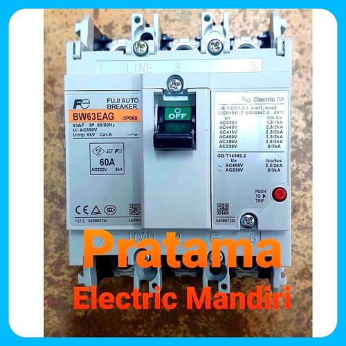 Jual CIRCUIT BREAKER MCCB BW63EAG 3P 60A FUJI ELECTRIC - 3P 60A ...