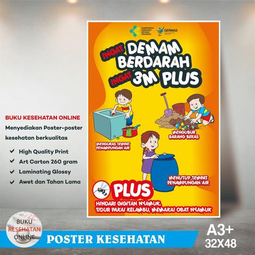 Jual Poster Kesehatan DBD 3M - LAMINATING GLOSSY - Kab. Bogor - Buku ...