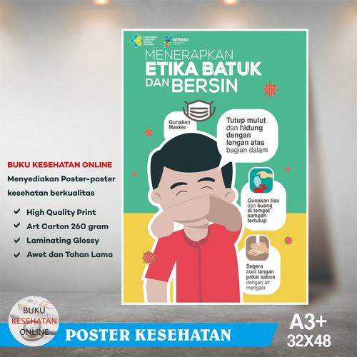 Jual Poster Kesehatan MENERAPKAN ETIKA BATUK DAN BERSIN - LAMINATING ...