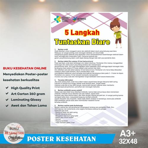 Jual Poster Kesehatan 5 LANGKAH TUNTASKAN DIARE (1) - LAMINATING GLOSSY ...