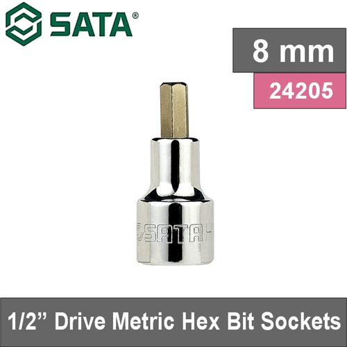 Jual Soket 1/2 Inch METRIC HEX BIT SOCKETS HEX 8 MM 24205 SATA TOOLS ...