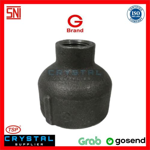 Jual VLOK SOK BESI HITAM 3/4 x 1/2" (G) DRAT BSPT BLACK VERLOP SOCKET ...