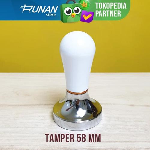 Jual Tamper 58 mm - Tamper 58mm Penekan Kopi Putih Aluminum Ringan L ...