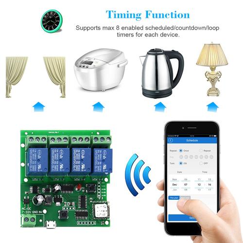 Jual Sonoff Smart Remote Control Wireless Switch Universal Module 4ch ...