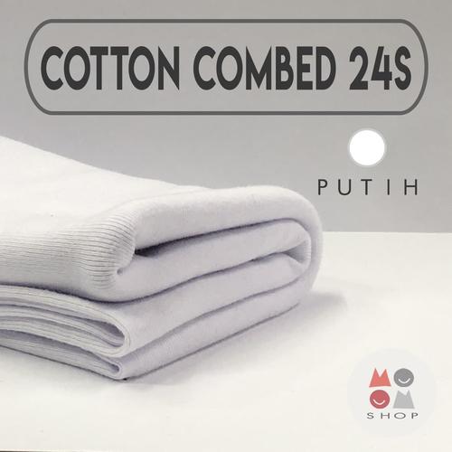 Jual Kain Katun Cotton Combed 24s Bahan Kaos Warna PUTIH Meteran - 1 ... Jual Kain Katun Cotton Combed 24s Bahan Kaos Warna PUTIH Meteran - 1 ...