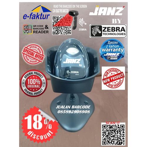Jual JANZ DS1001 MODEL ZEBRA SYMBOL DS2208 USB+STAND EFAKTUR 2D SCANNER ...