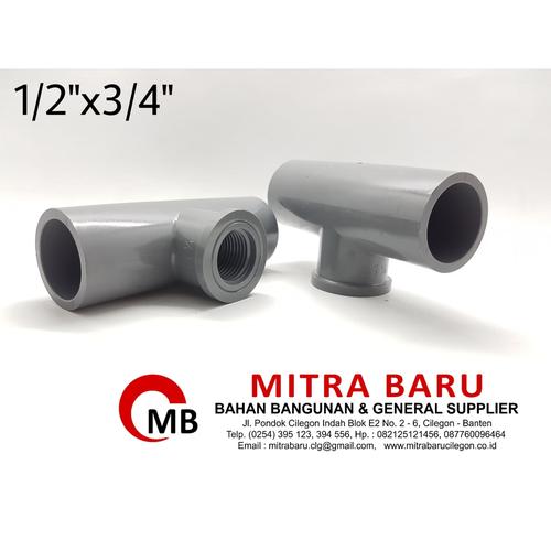 Jual Sambungan Fitting PVC Rucika Tee Drat Dalam Aw 1/2 x 3/4" - Faucet Tee - Kota Cilegon ...