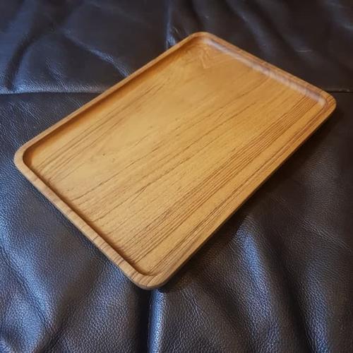 Jual R-Recta Tray kayu JATI grade A size 17,5 x 25cm nampan piring saji ...